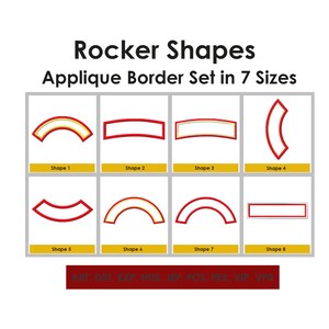 Rocker Shapes Applique Border Frame 8 Design Set in 7 Sizes - Etsy