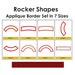 Rocker Shapes - Applique Border Frame 8 Design Set in 7 Sizes - Etsy