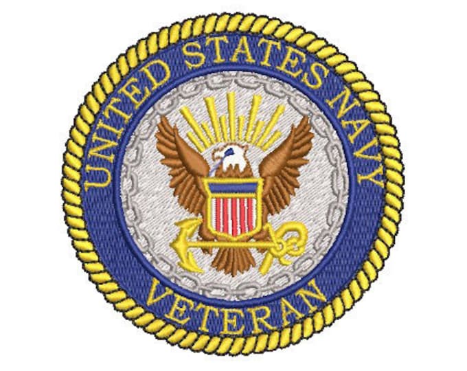 US Navy Veteran Embroidery Design - Etsy