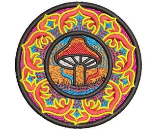 Pes File for Embroidery Mushroom - Etsy