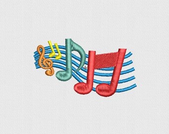Instant Download Singer Musical Notes Embroidery Design Machine ...
