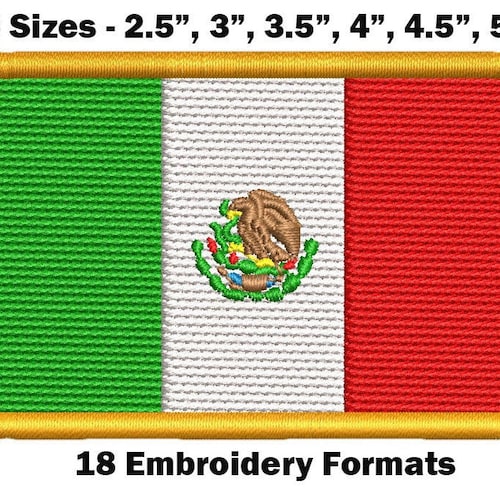 Mexican National Flag Machine Embroidery Design - Etsy