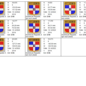 Dominican Republic Shield Embroidery Design Download - Etsy