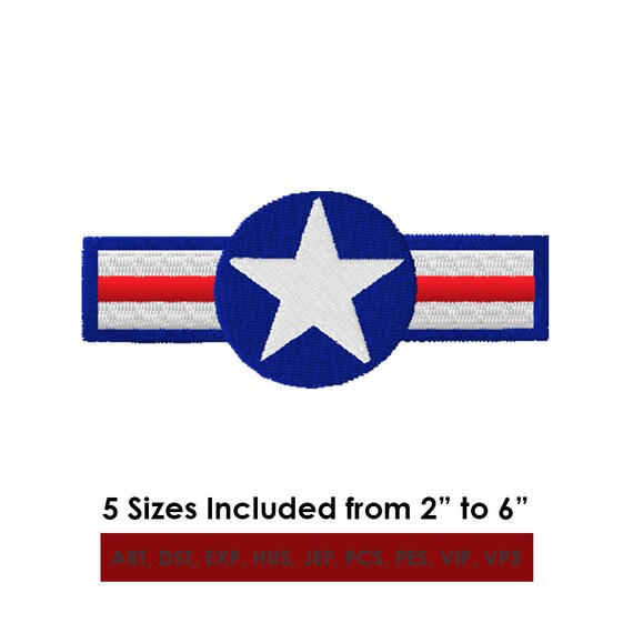 USAF Roundel Embroidery Design | Etsy