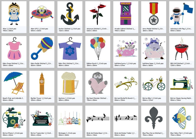 Husqvarna Design Pack 238 Embroidery Designs in SHV HUS - Etsy