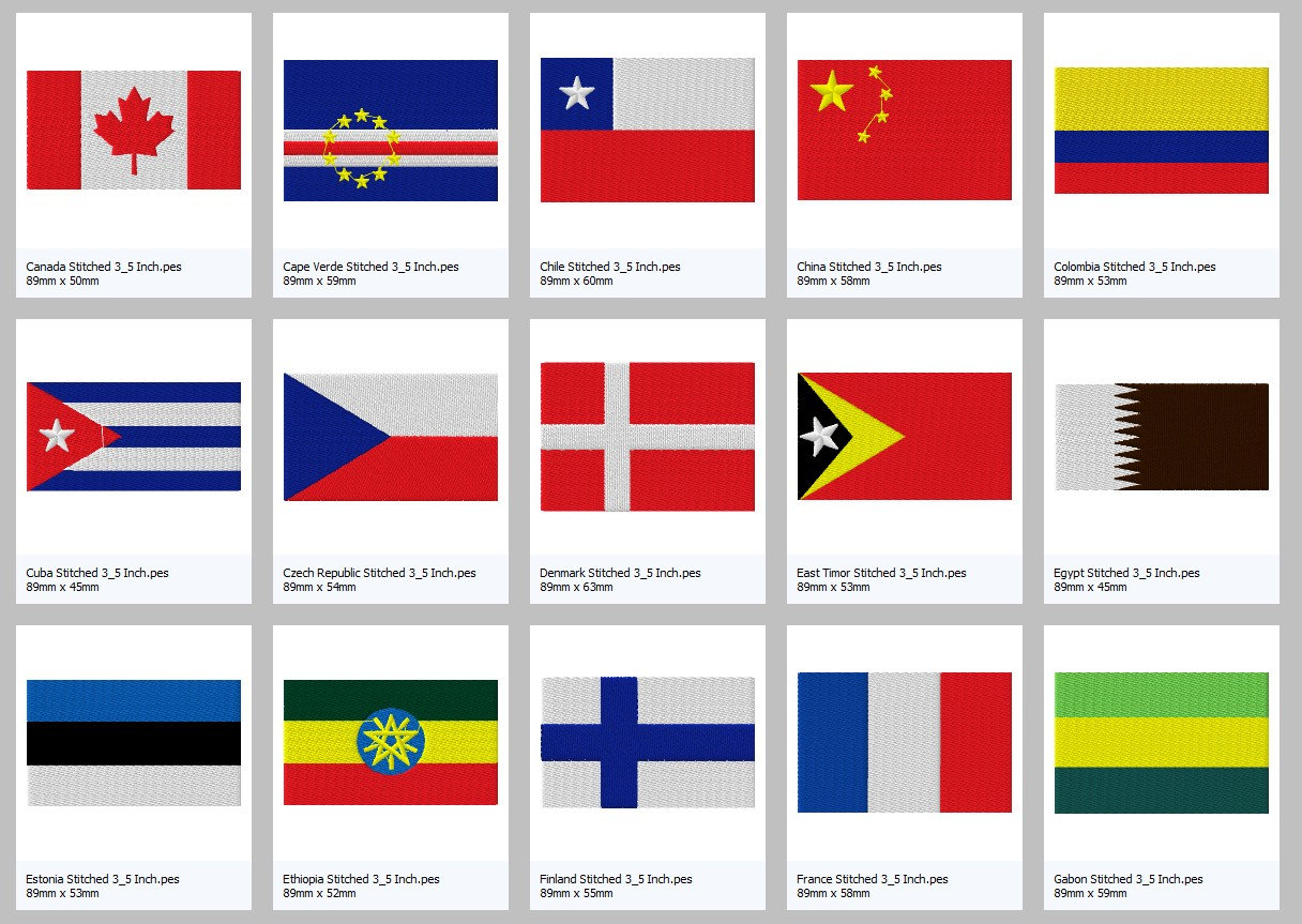 Borderless Flag Set in 4 Sizes - 100 Machine Embroidery Designs - Etsy