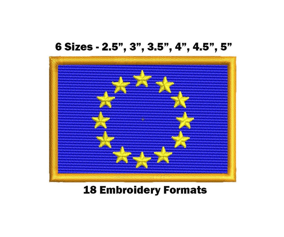 European Union Flag - Embroidery Design Download - Etsy