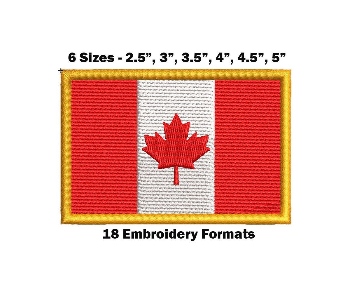 Canada National Flag Embroidery Design Download - Etsy