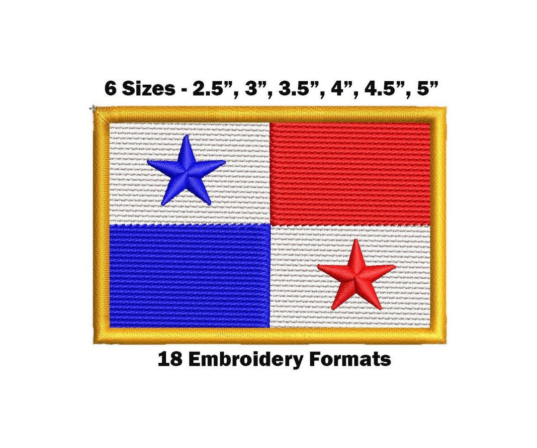 Panama National Flag - Embroidery Design Download - Etsy