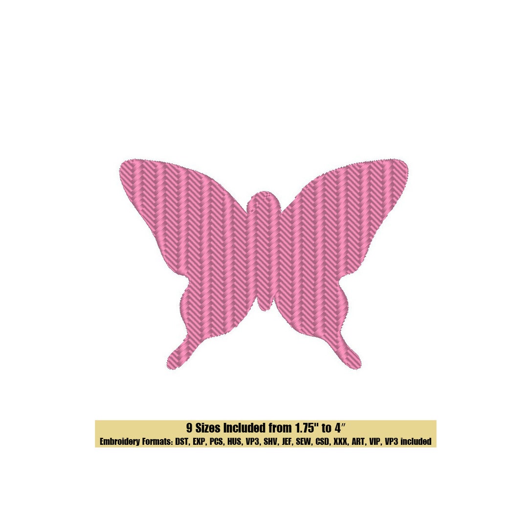 Butterfly Silhouette Embroidery Design - Etsy