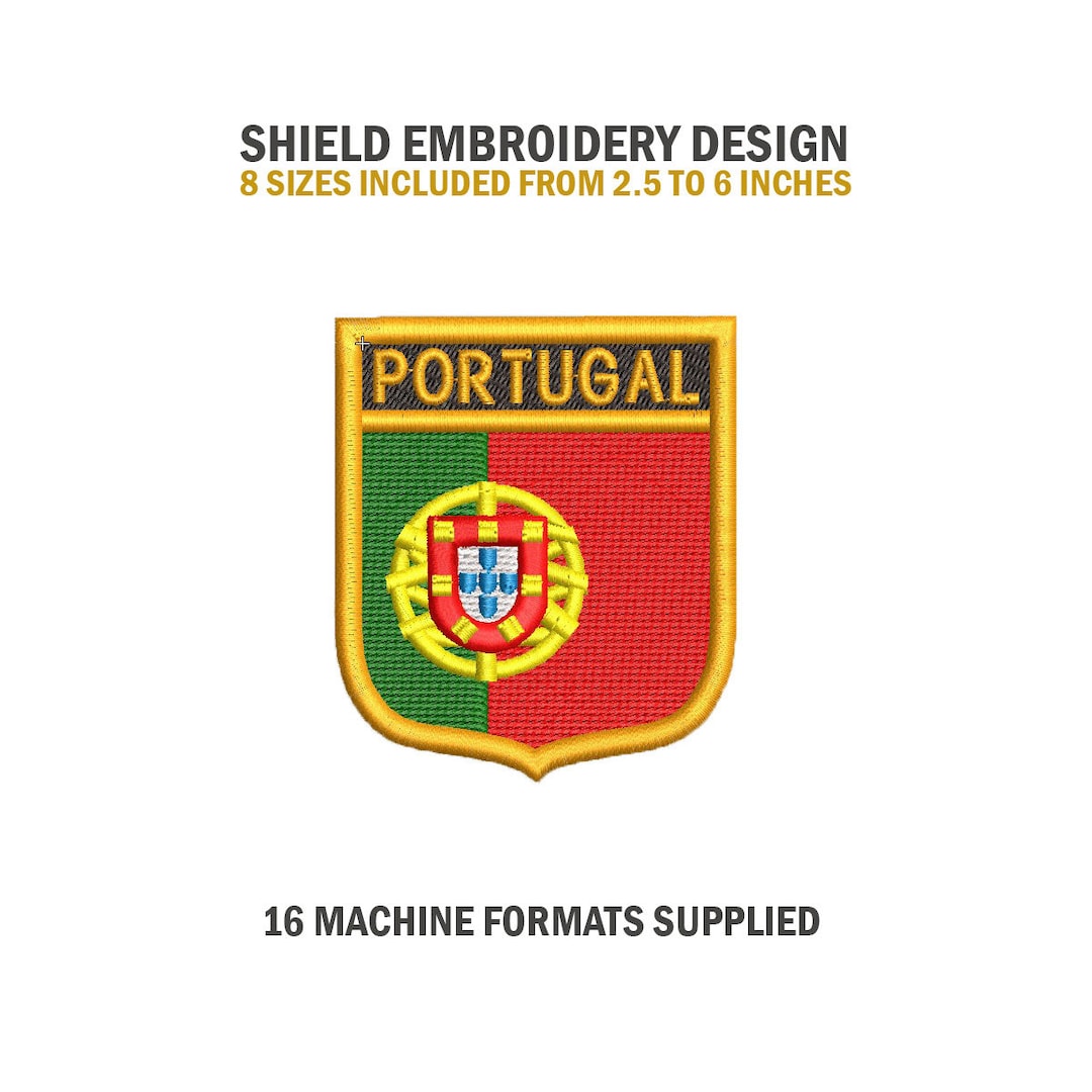 Portugal Shield Embroidery Design Download - Etsy