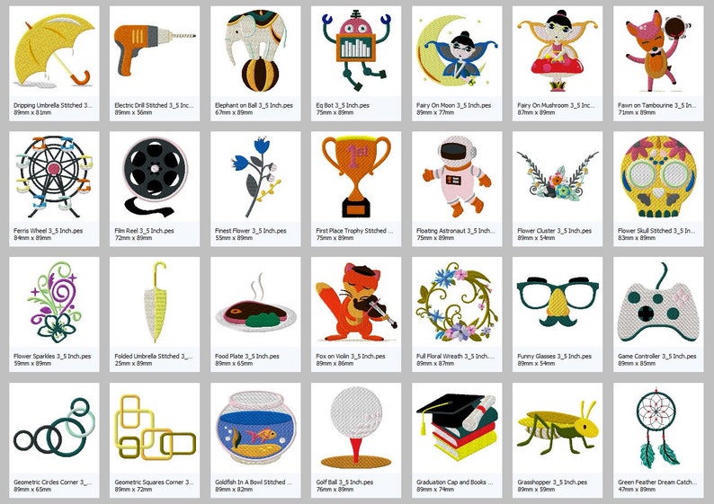Brother Design Pack - 238 Embroidery Designs in PES Format - Etsy