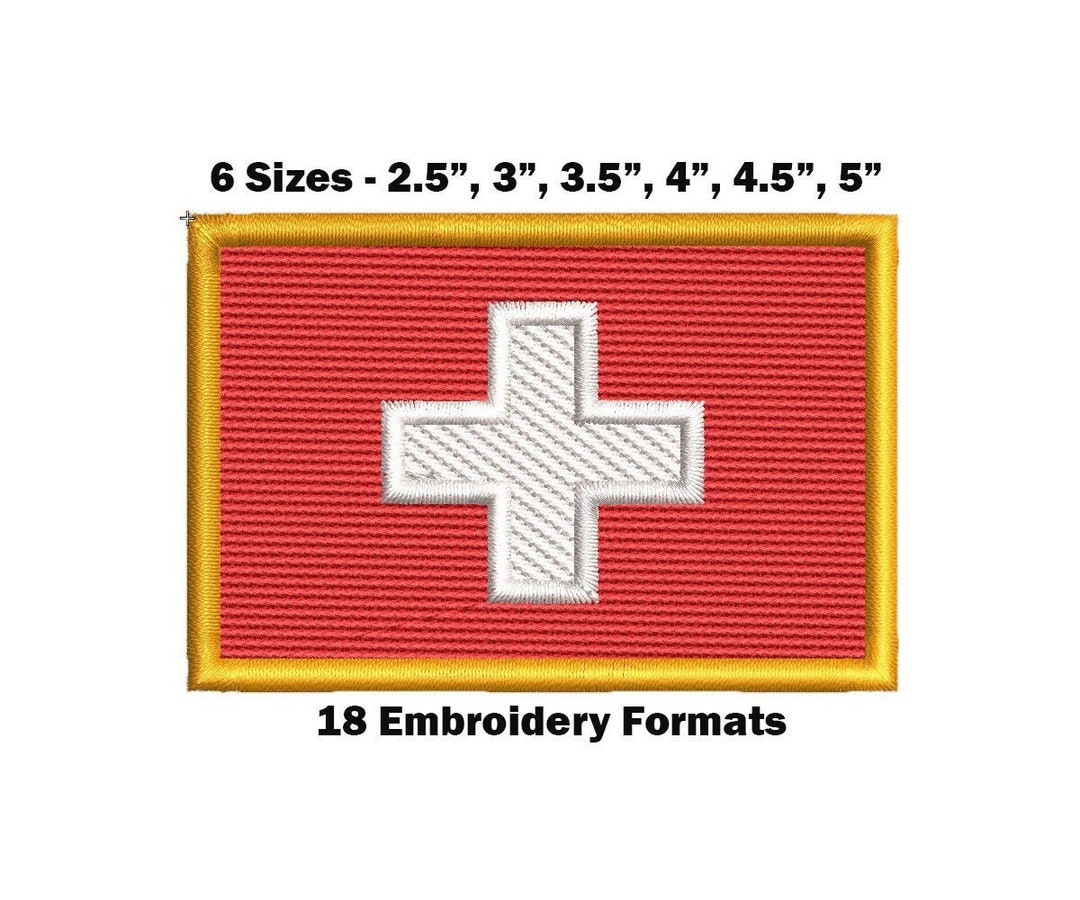 Switzerland National Flag - Embroidery Design Download - Etsy