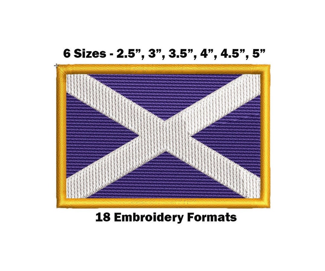 Scotland (st Andrews Cross) National Flag - Embroidery Design Download ...