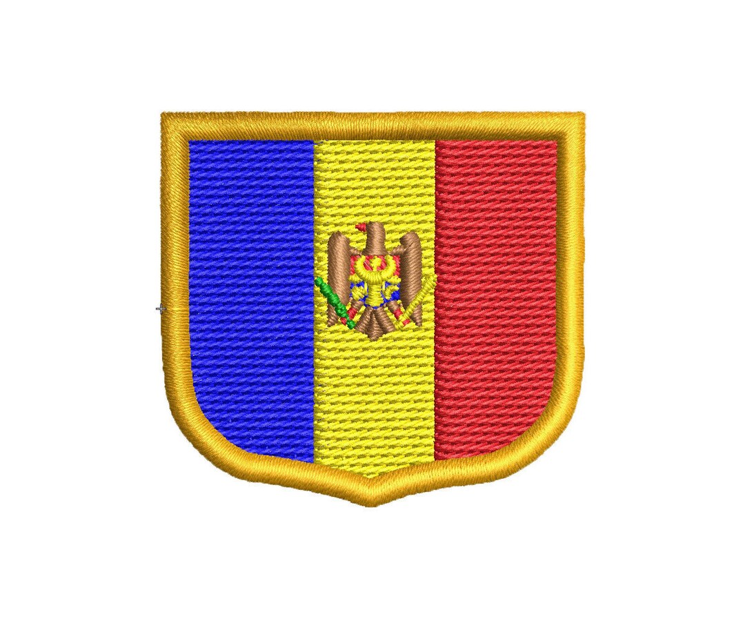 Moldova Mini Shield - Machine Embroidery Design - Etsy