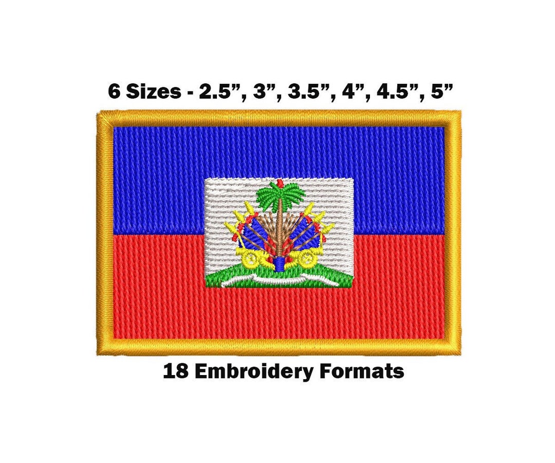 Haiti National Flag - Embroidery Design Download - Etsy