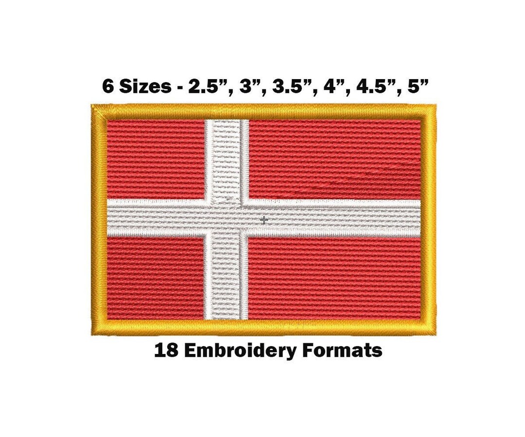 Denmark National Flag - Embroidery Design Download - Etsy