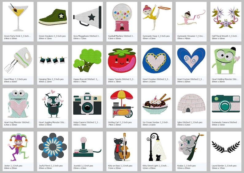 Husqvarna Design Pack - 238 Embroidery Designs in SHV, HUS, VIP and VP3 ...