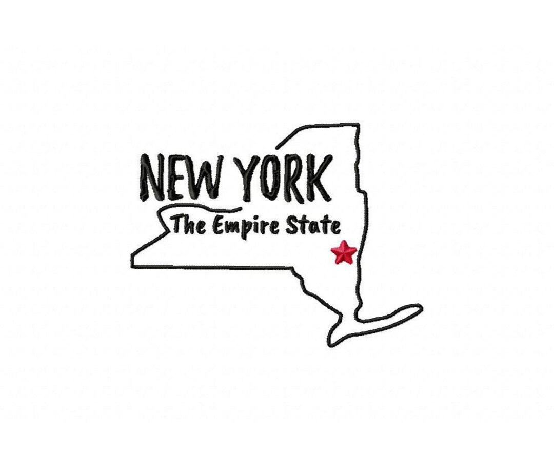 New York State - Machine Embroidery Design in Multiple Formats ...