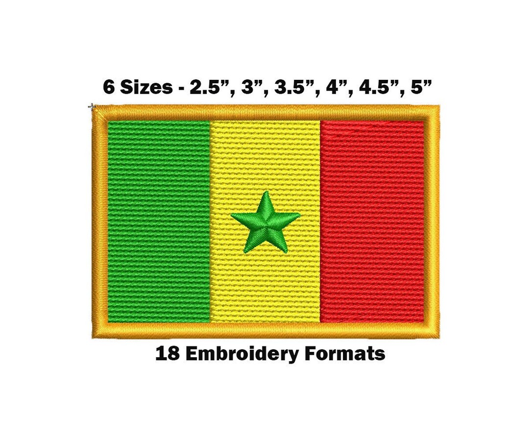 Senegal National Flag - Embroidery Design Download - Etsy