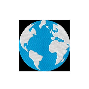 Earth Embroidery Design in 12 Sizes - Instant Download - Etsy