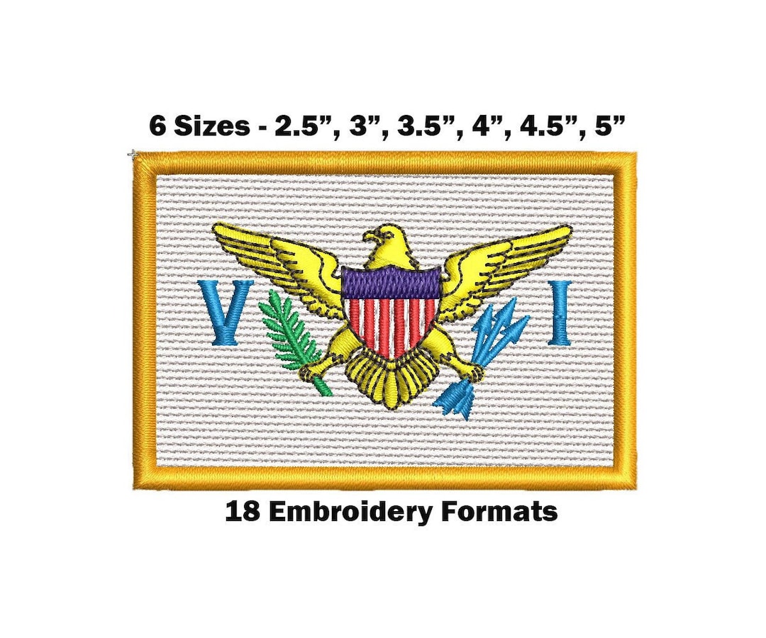 Virgin Islands (US) National Flag - Embroidery Design Download - Etsy