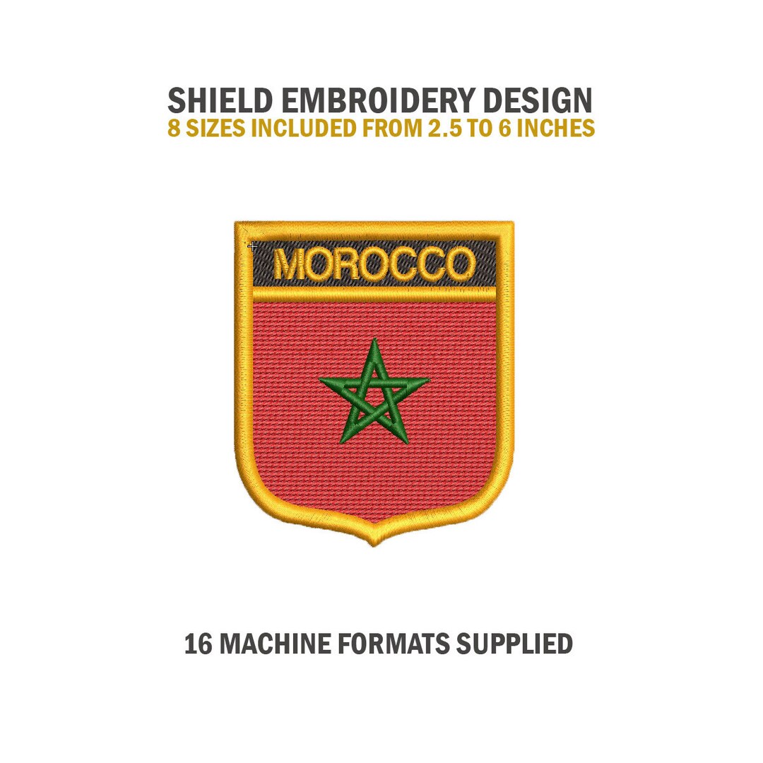Morocco Shield Embroidery Design Download - Etsy
