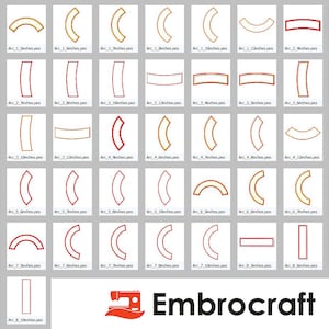 Rocker Shapes - Applique Border Frame 8 Design Set in 7 Sizes - Etsy