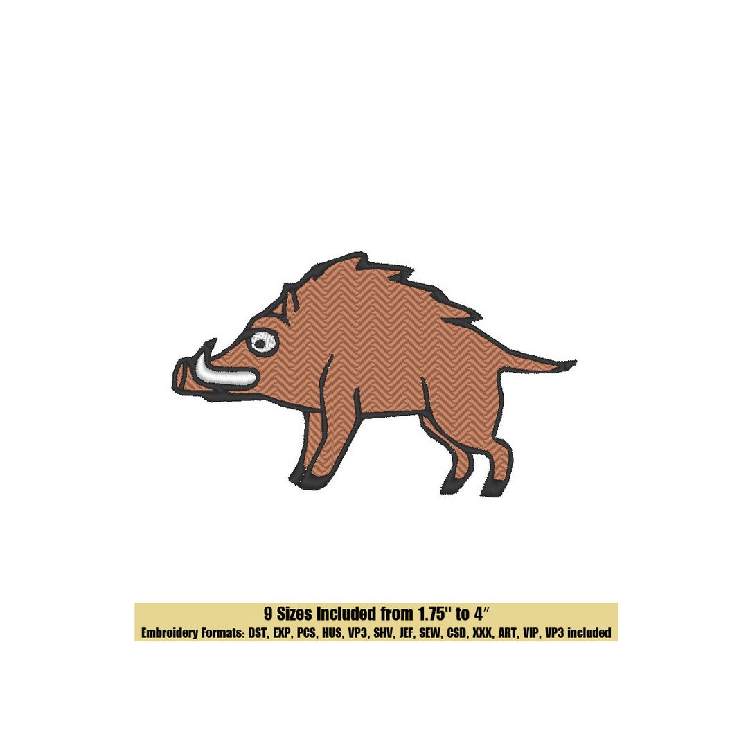 Hog Embroidery Design - Etsy