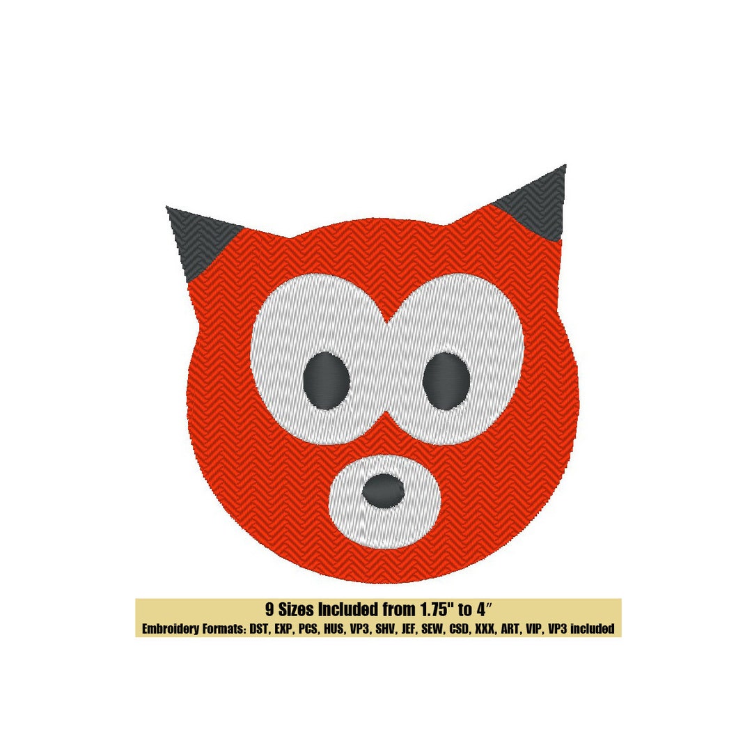 Fox Face Embroidery Design - Etsy