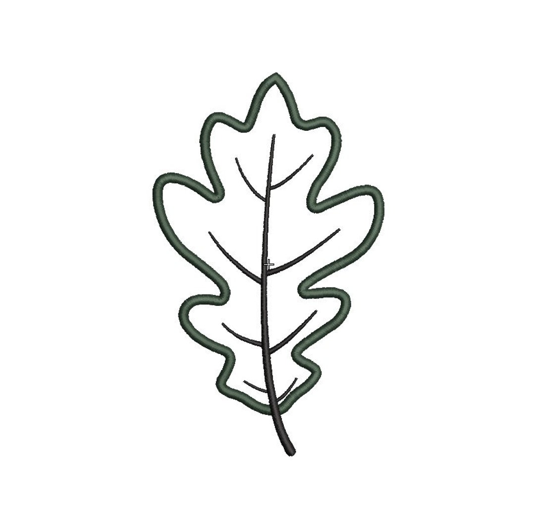 Embroidery Design: Oak Leaf - Multiple Sizes and Formats Included ...
