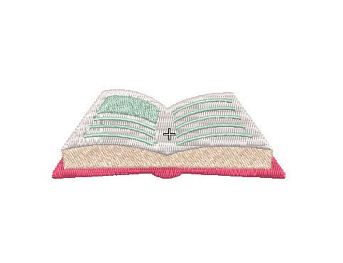 Open Book Machine Embroidery Design in Multiple Formats - Etsy