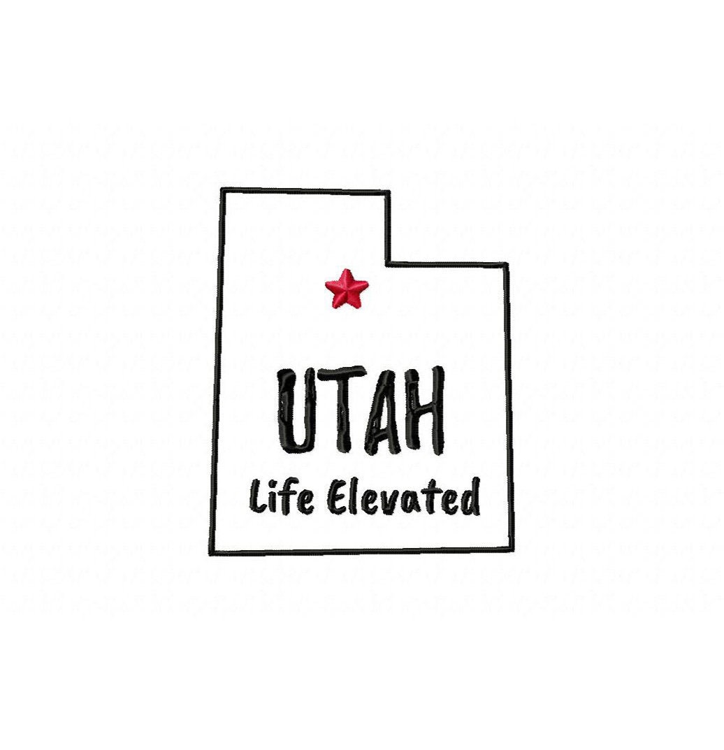 Utah State - Machine Embroidery Design in Multiple Formats - Instant ...