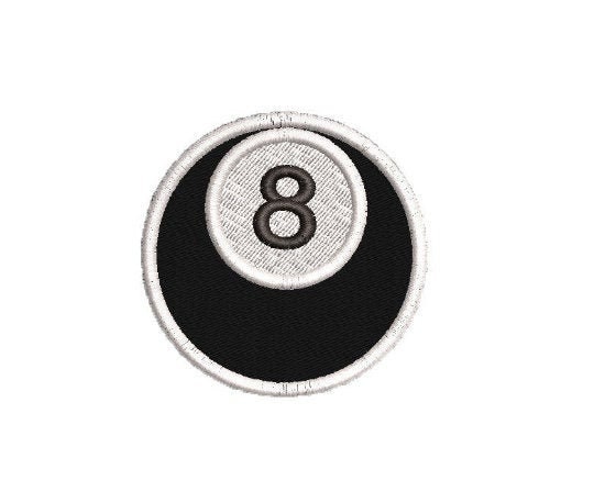 8 Ball - Machine Embroidery Design in Multiple Formats - Instant ...