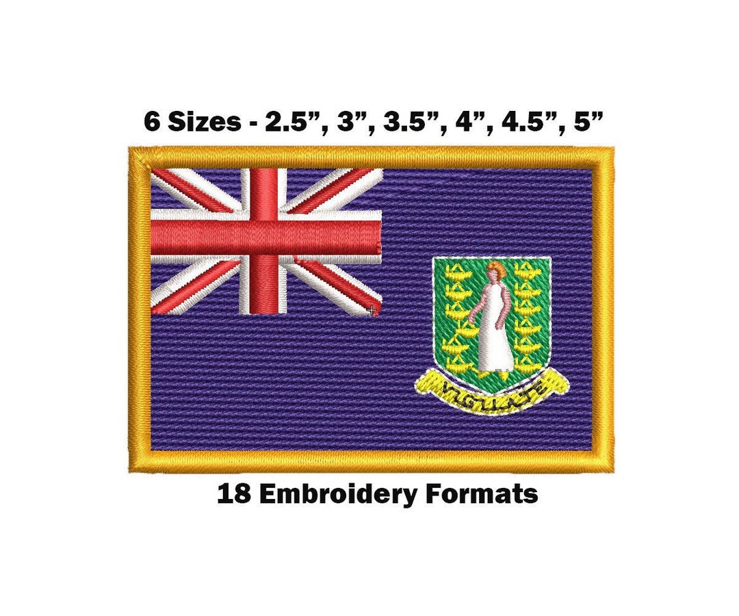 British Virgin Islands National Flag - Embroidery Design Download - Etsy