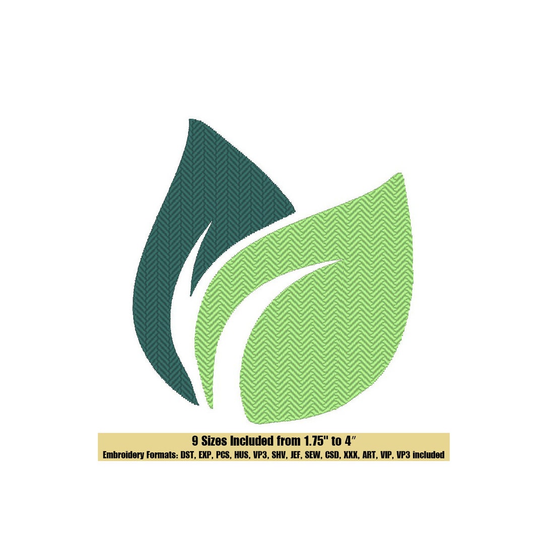 Eco Leaf Design Embroidery Design - Etsy