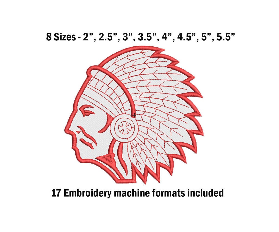 Indian Chief Embroidery Design Download - Etsy