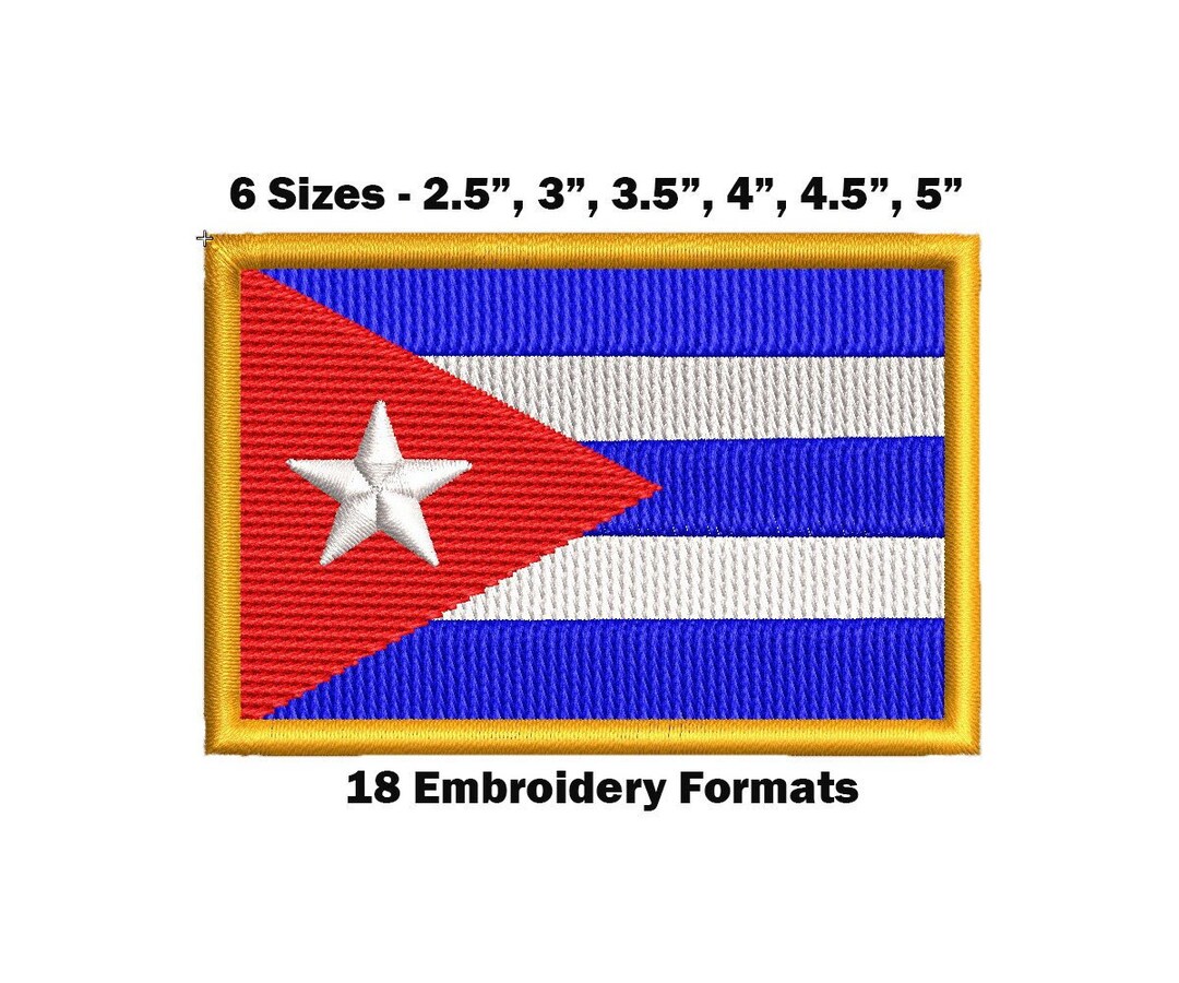 Cuba National Flag - Embroidery Design Download - Etsy