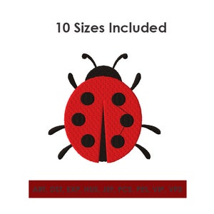 Ladybug Embroidery Design in 10 Sizes - Instant Download - Etsy