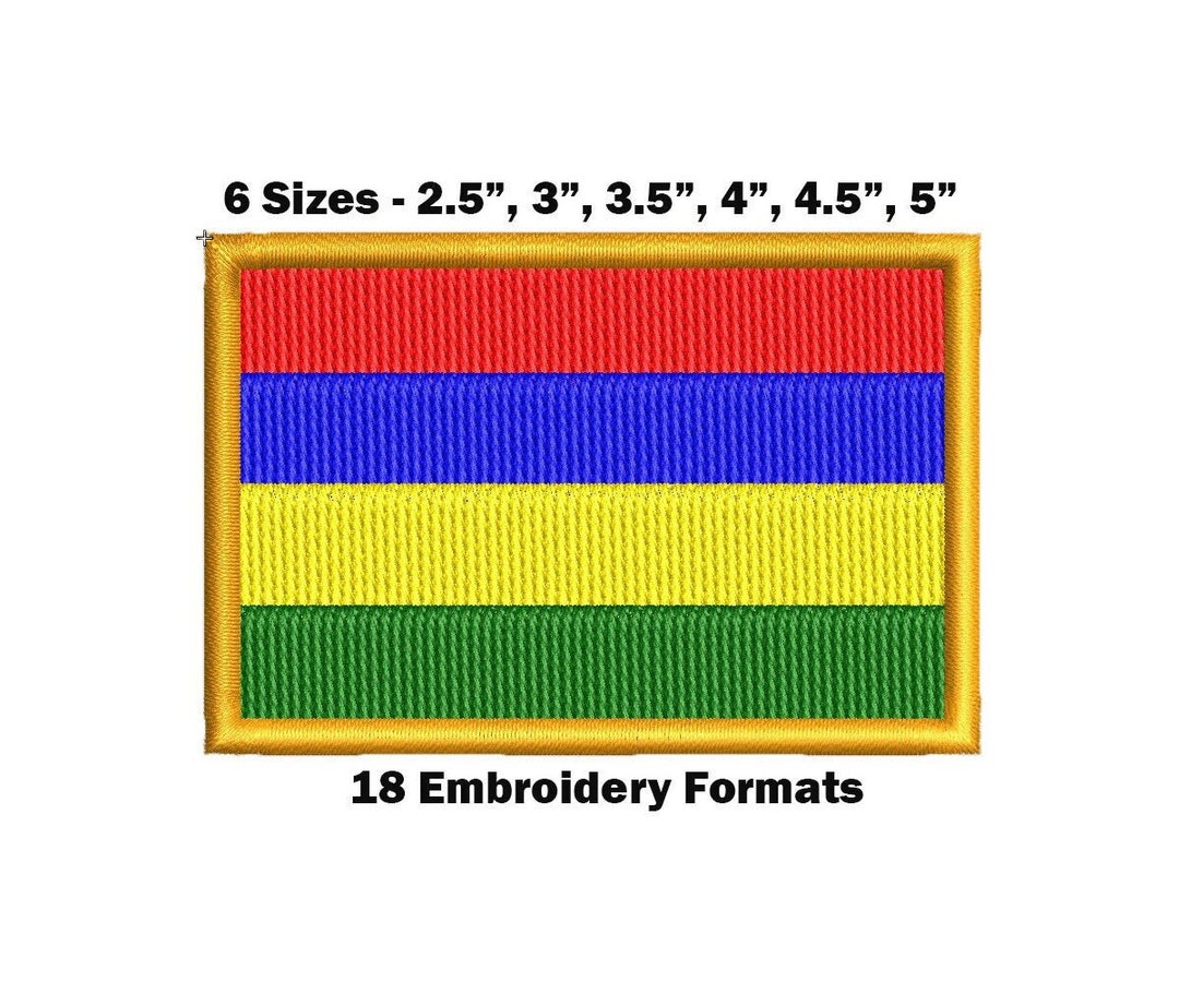 Mauritius National Flag - Embroidery Design Download - Etsy