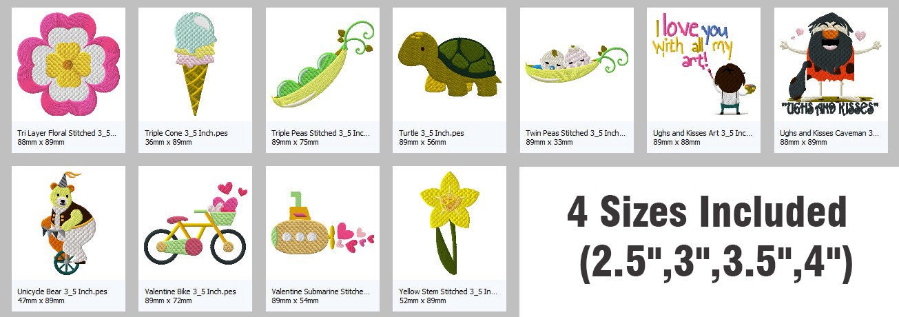 Tajima Design Pack - 238 Embroidery Designs in DST Format. - Etsy