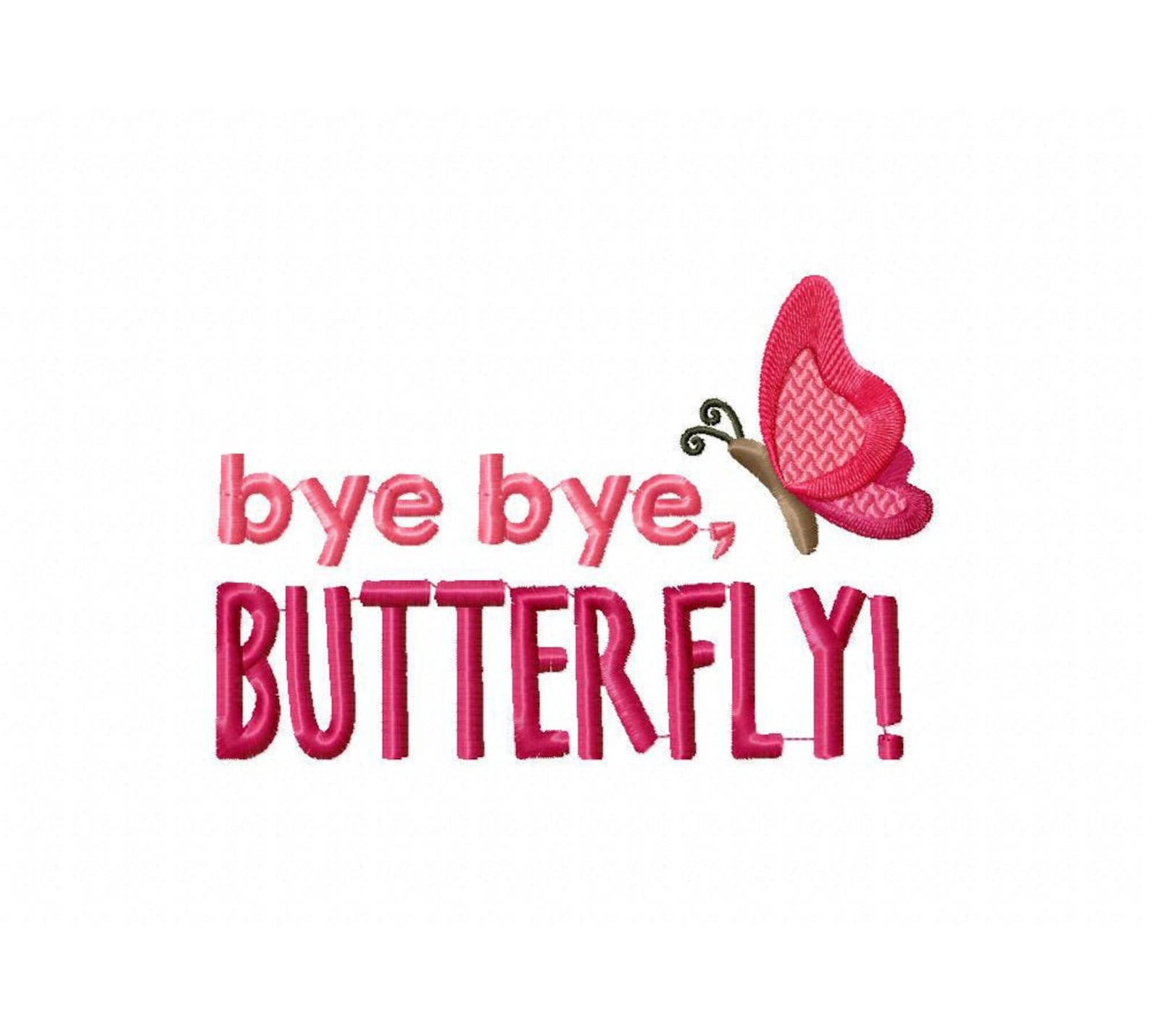 Bye Bye Butterfly Stickdesign in der Kunst csd dst exp | Etsy