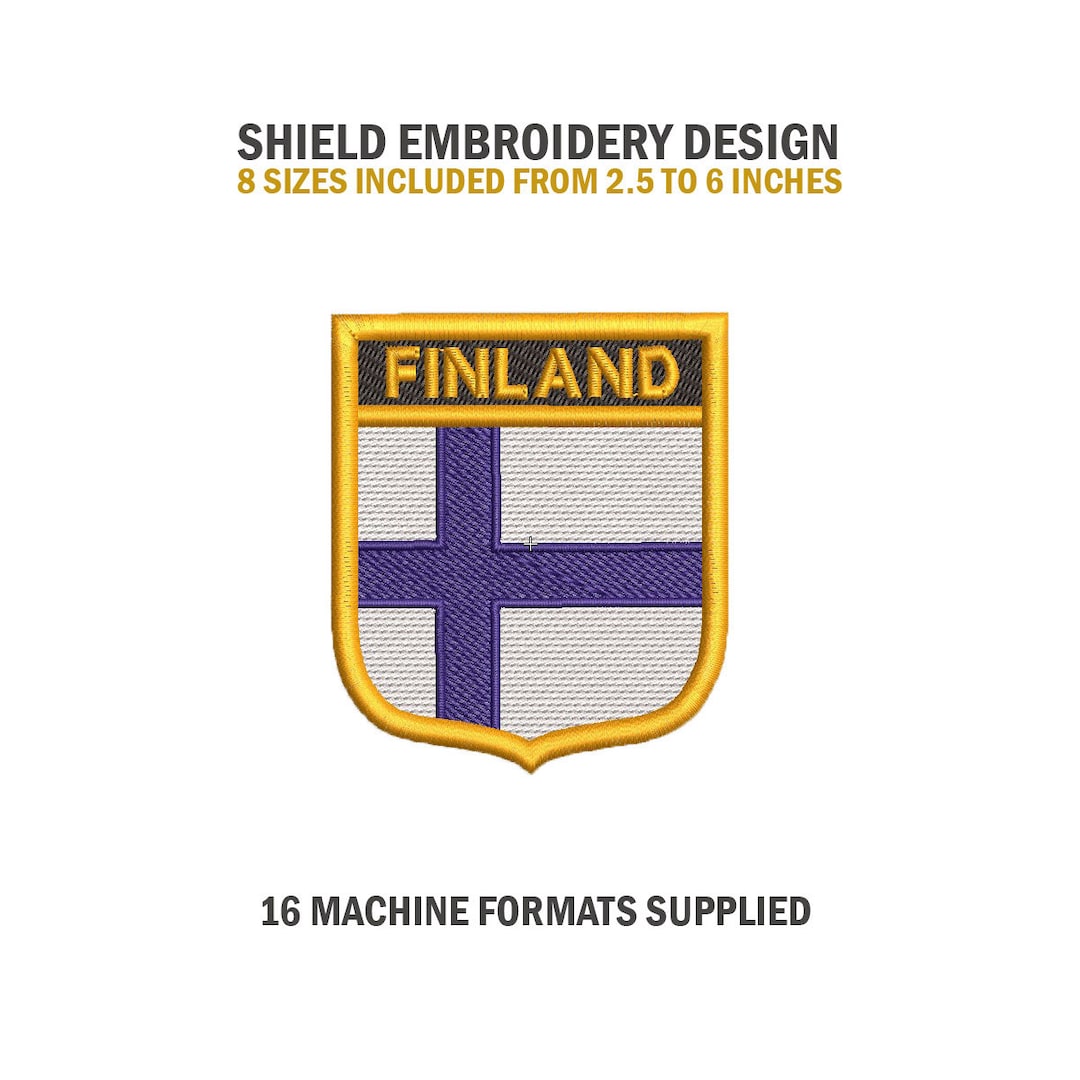 Finland Shield Embroidery Design Download - Etsy