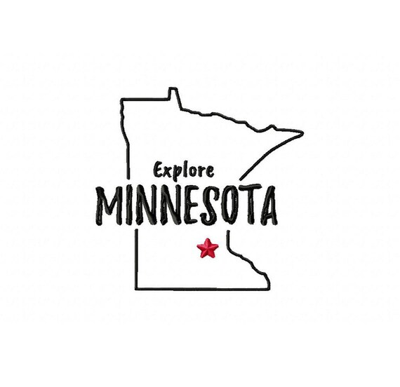 Minnesota Machine Embroidery Design in Multiple Formats | Etsy
