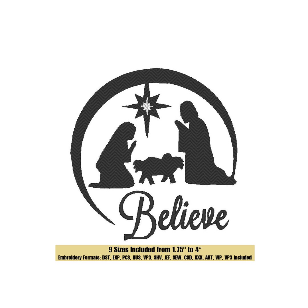 Nativity Embroidery Design - Etsy