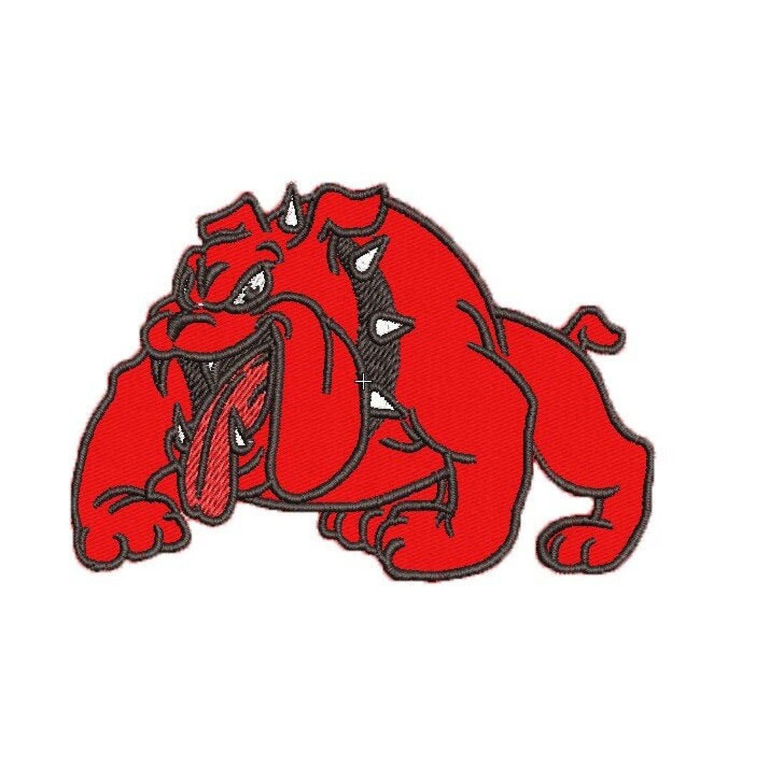 Red Bulldog - Embroidery Design Download - Etsy