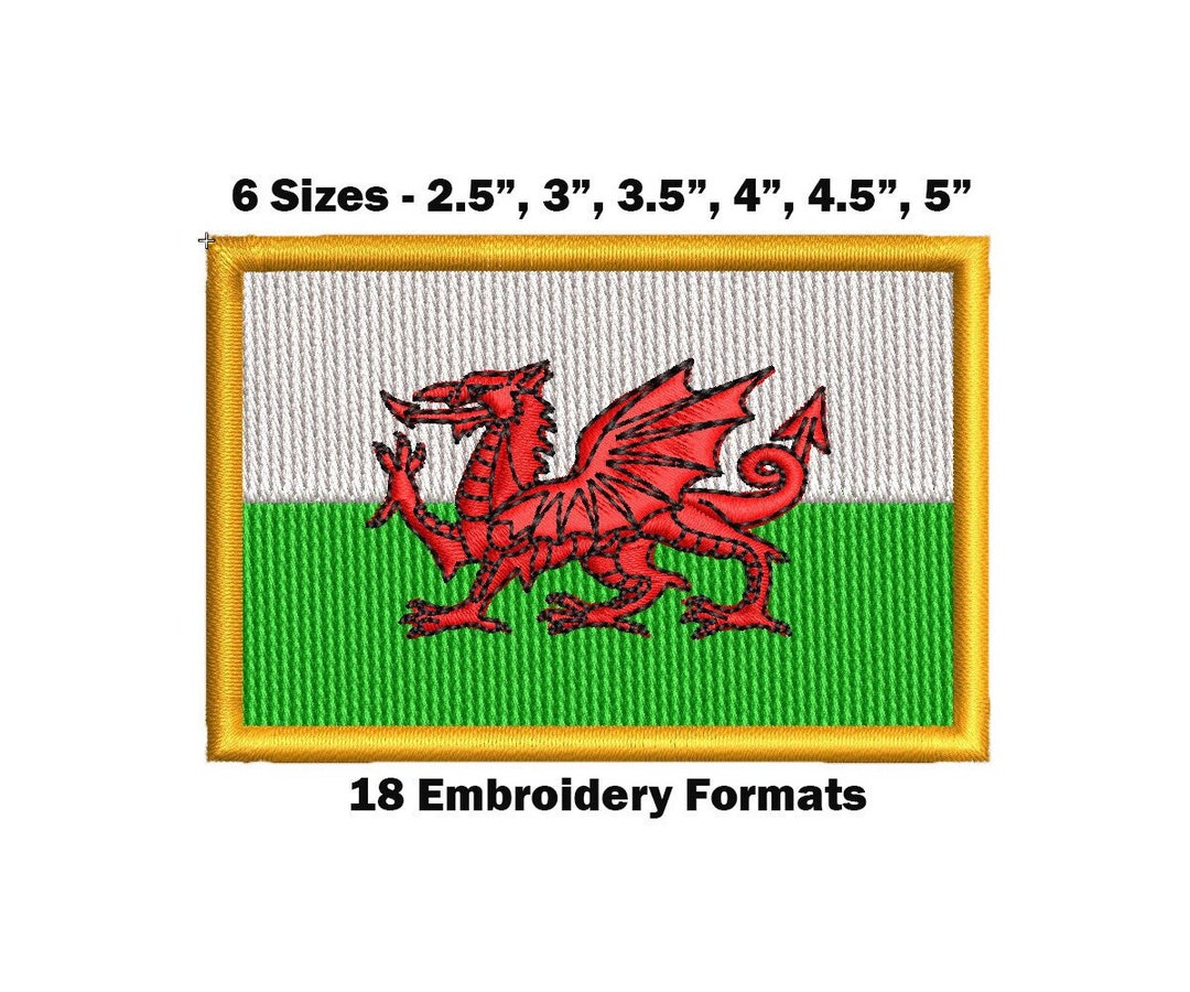 Wales National Flag - Embroidery Design Download - Etsy
