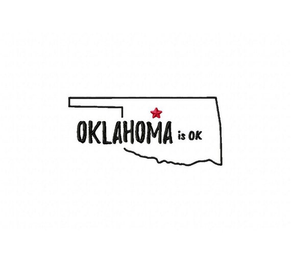 Oklahoma Machine Embroidery Design in Multiple Formats - Etsy