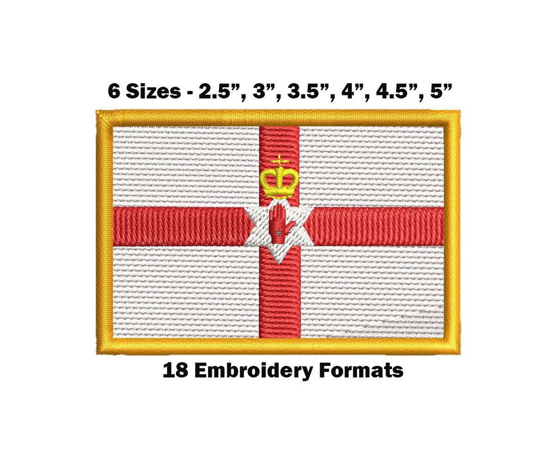 Northern Ireland National Flag - Embroidery Design Download - Etsy