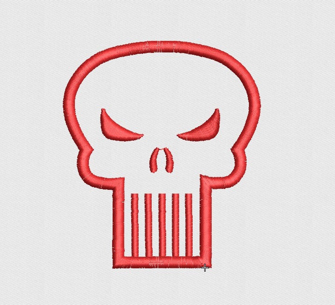 Punisher Embroidery Design - Etsy